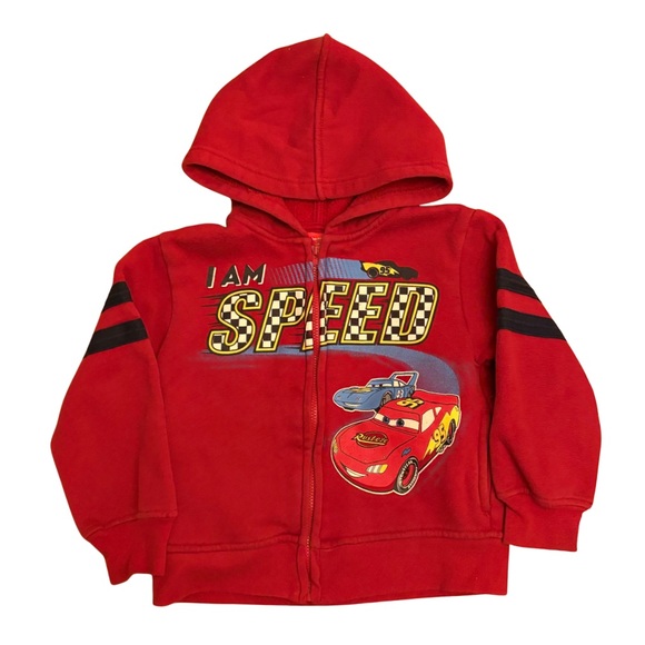 Disney | Shirts & Tops | Vintage Kids Disney Cars Lightning Mcqueen Zip ...